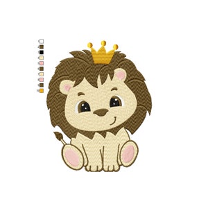 Cute Lion Embroidery Design,lion Embroidery File,baby Lion Embroidery ...