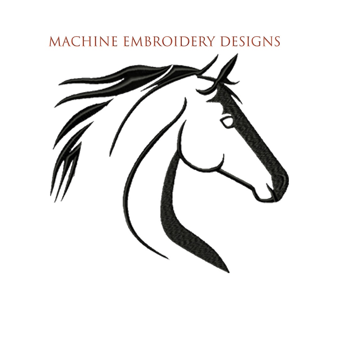 Horse Head Embroidery Design Horse PES Files Horse Machine - Etsy