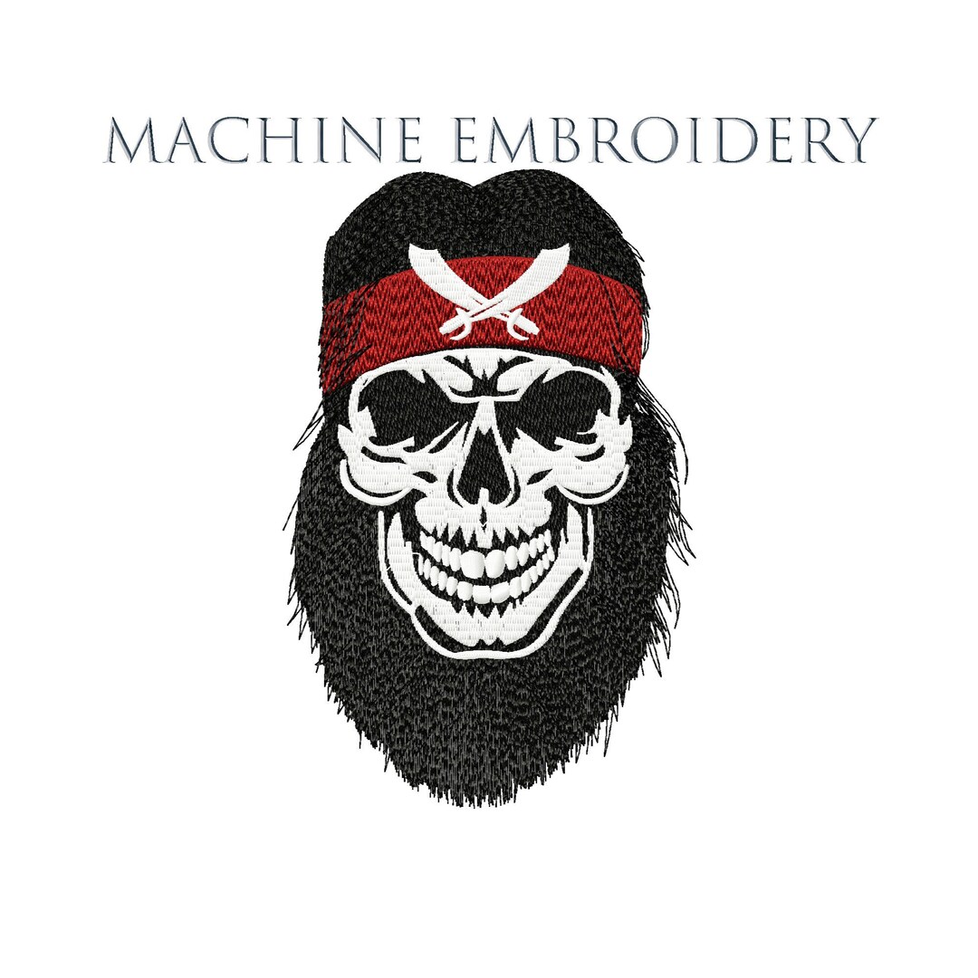 Pirate Embroidery Designsskull Pirate Embroiderymachine - Etsy