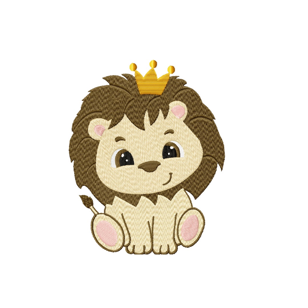Cute Lion Embroidery Design,lion Embroidery File,baby Lion Embroidery ...