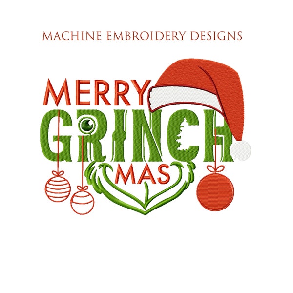 Grinch Embroidery - Etsy