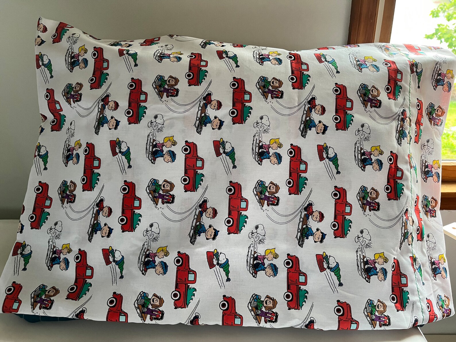 Pillowcase Handmade Charlie Brown Snoopy Peanuts Xmas and - Etsy