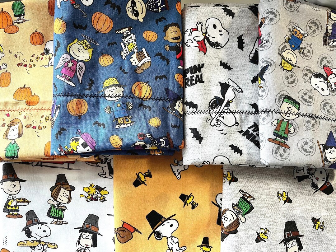 Pillowcase, Charlie Brown, Snoopy, Peanuts, Halloween, Thanksgiving ...