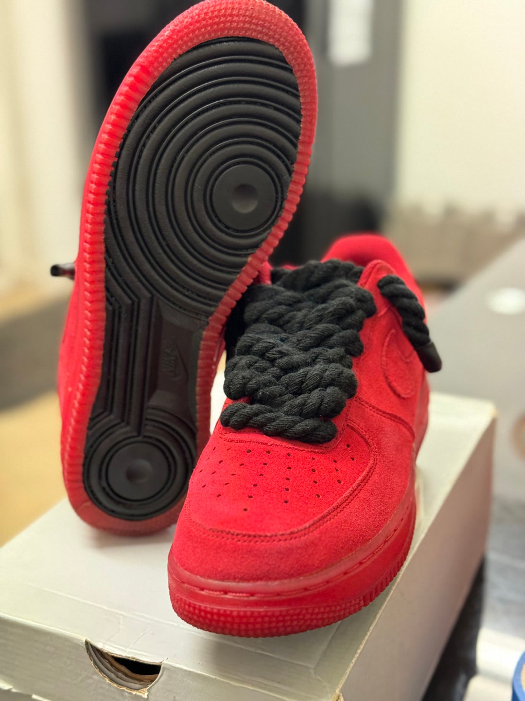 AF1 Red & Black - Etsy