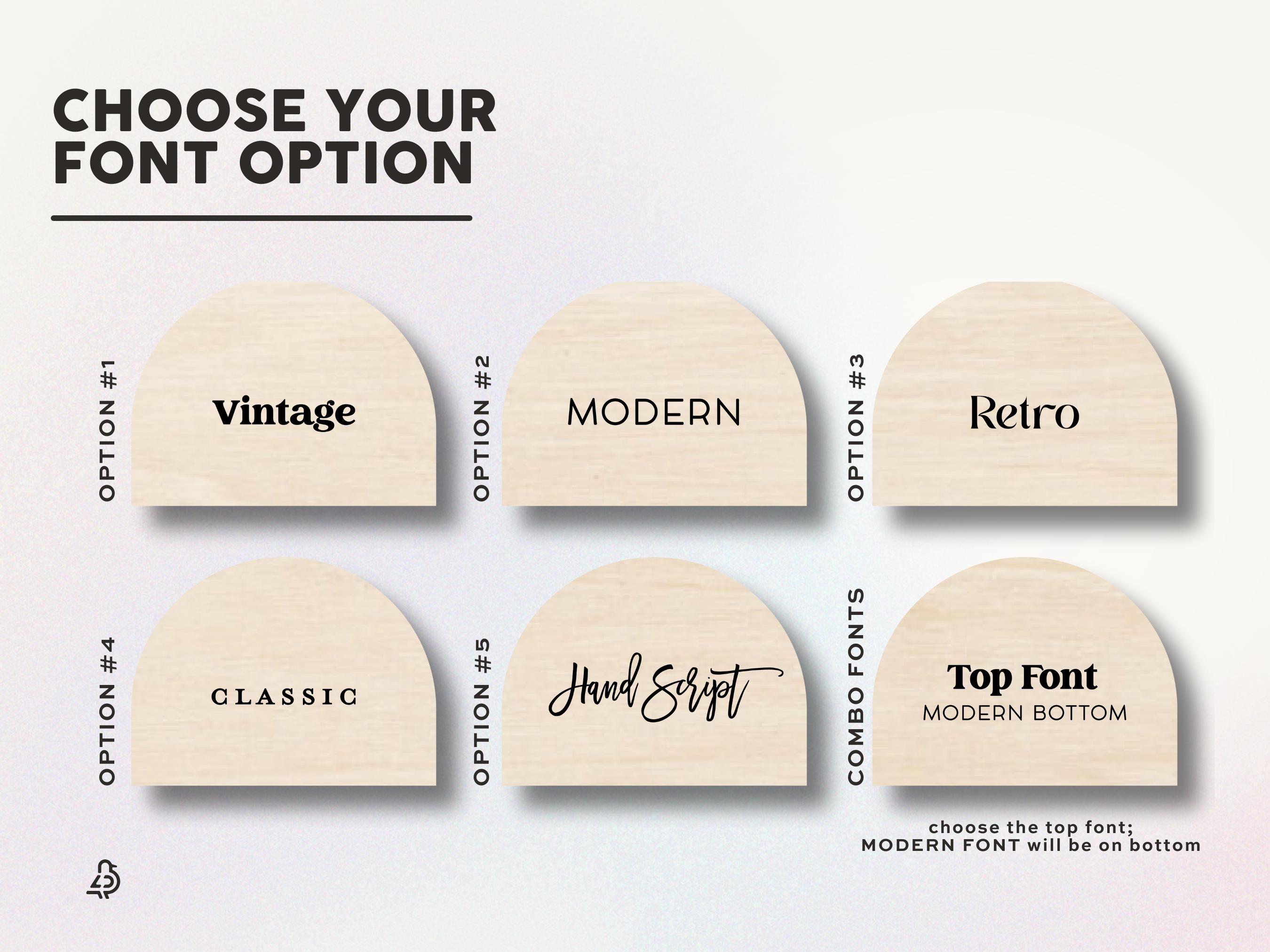 Custom Wood Arch Label Signs With Stand | Engraved Labels | Buffet Food ...