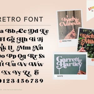 Personalized Retro Wedding Cake Topper | Custom Groovy Decorations ...