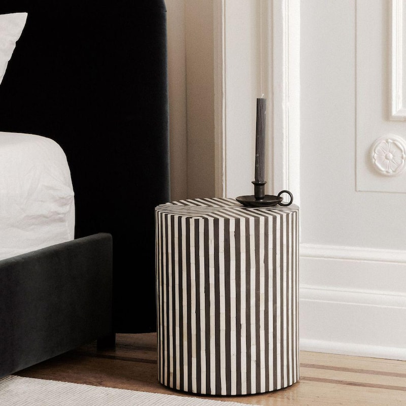 Resin Side Table Striped - Etsy