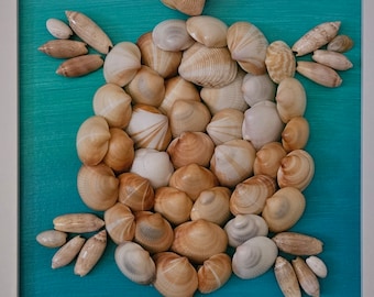 Turtle Sea Shell Art for Decor - Etsy