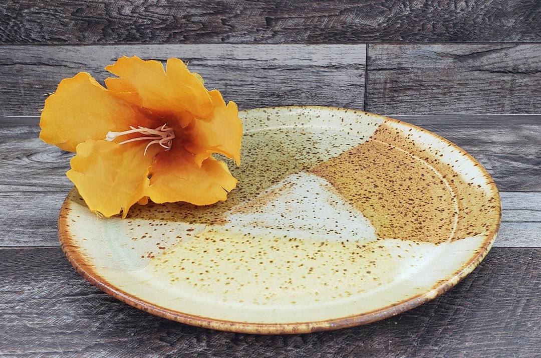 Abstract Plate - Hand Thrown and Carved Ceramic Pottery by Terese - Etsy