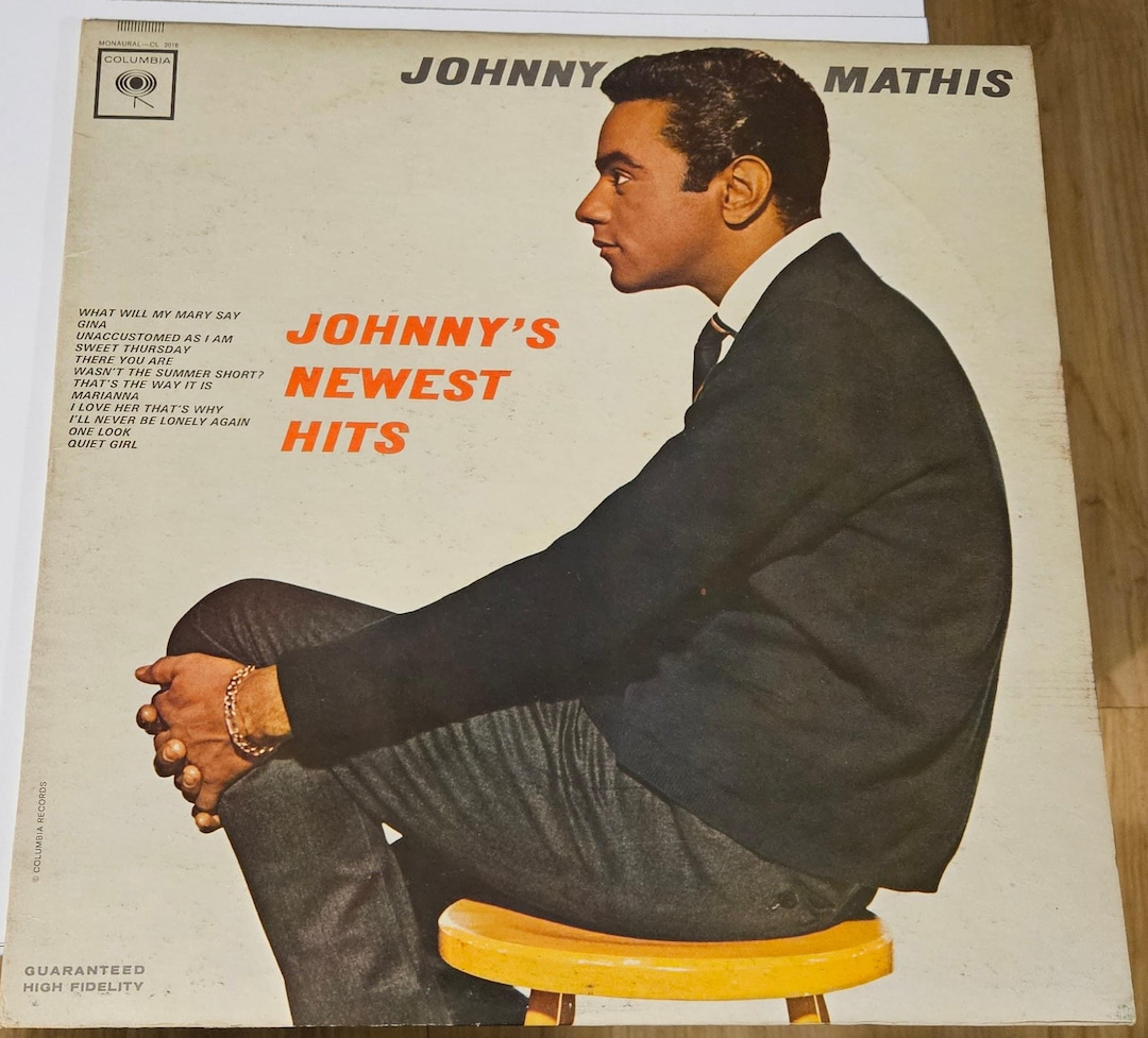Johnny Mathis "johnny's Newest Hits" - Vintage Vinyl - LP Released 1963 ...