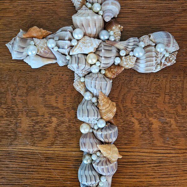 Seashell Cross - Etsy