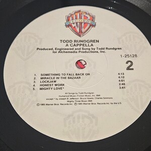 Todd Rundgren - A Cappella - Vintage Vinyl - LP Released 1985 - Rare ...