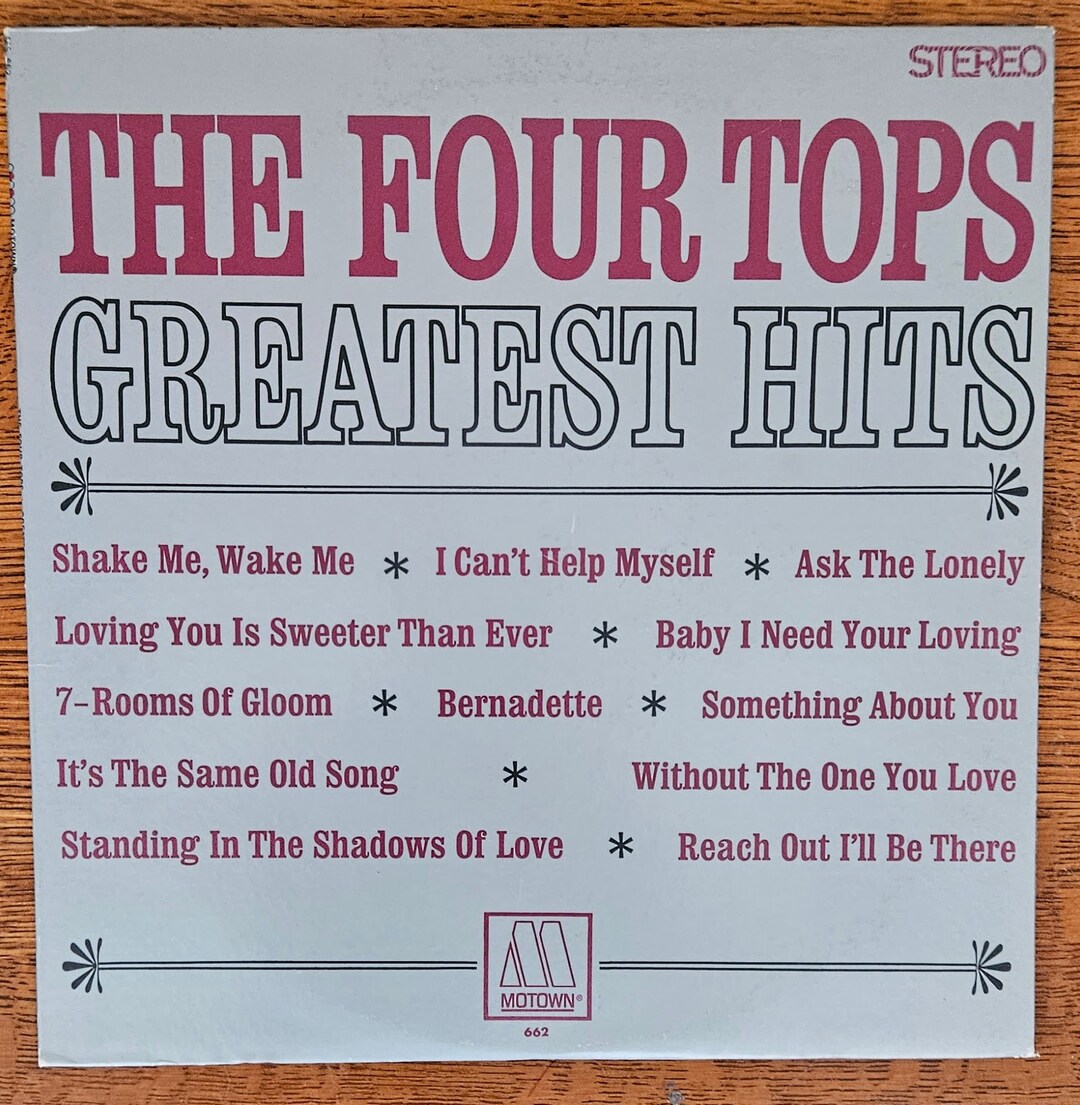 The Four Tops greatest Hits Vintage Vinyl LP Released 1967 - Etsy