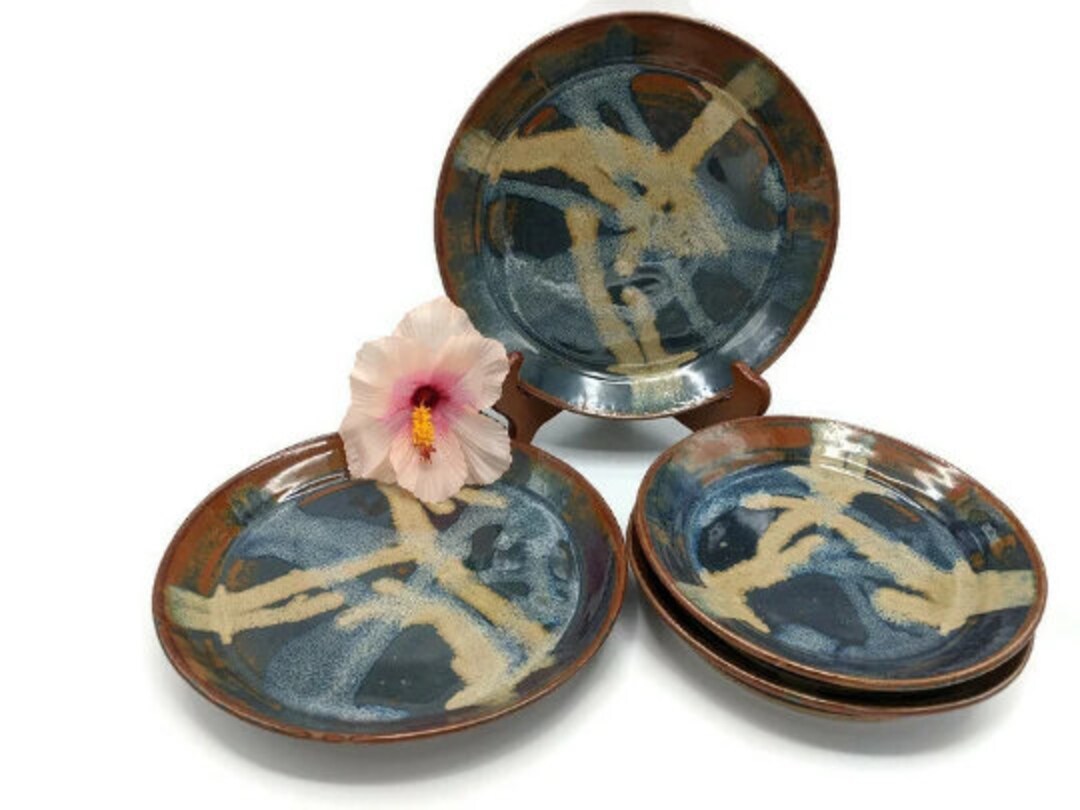 Handmade Ceramic Dinner and Luncheon Plates - Set of Four, 2 of Each ...