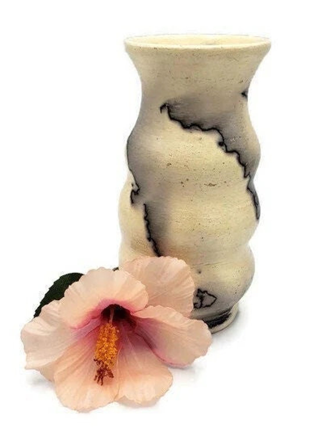 Light Yellow Raku Vase - Beautiful Decorative Vase - Handmade, Wheel ...