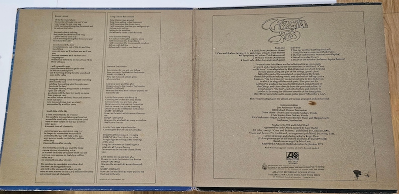 Yes - "fragile" - Vintage Vinyl - LP Released 1971 - Etsy