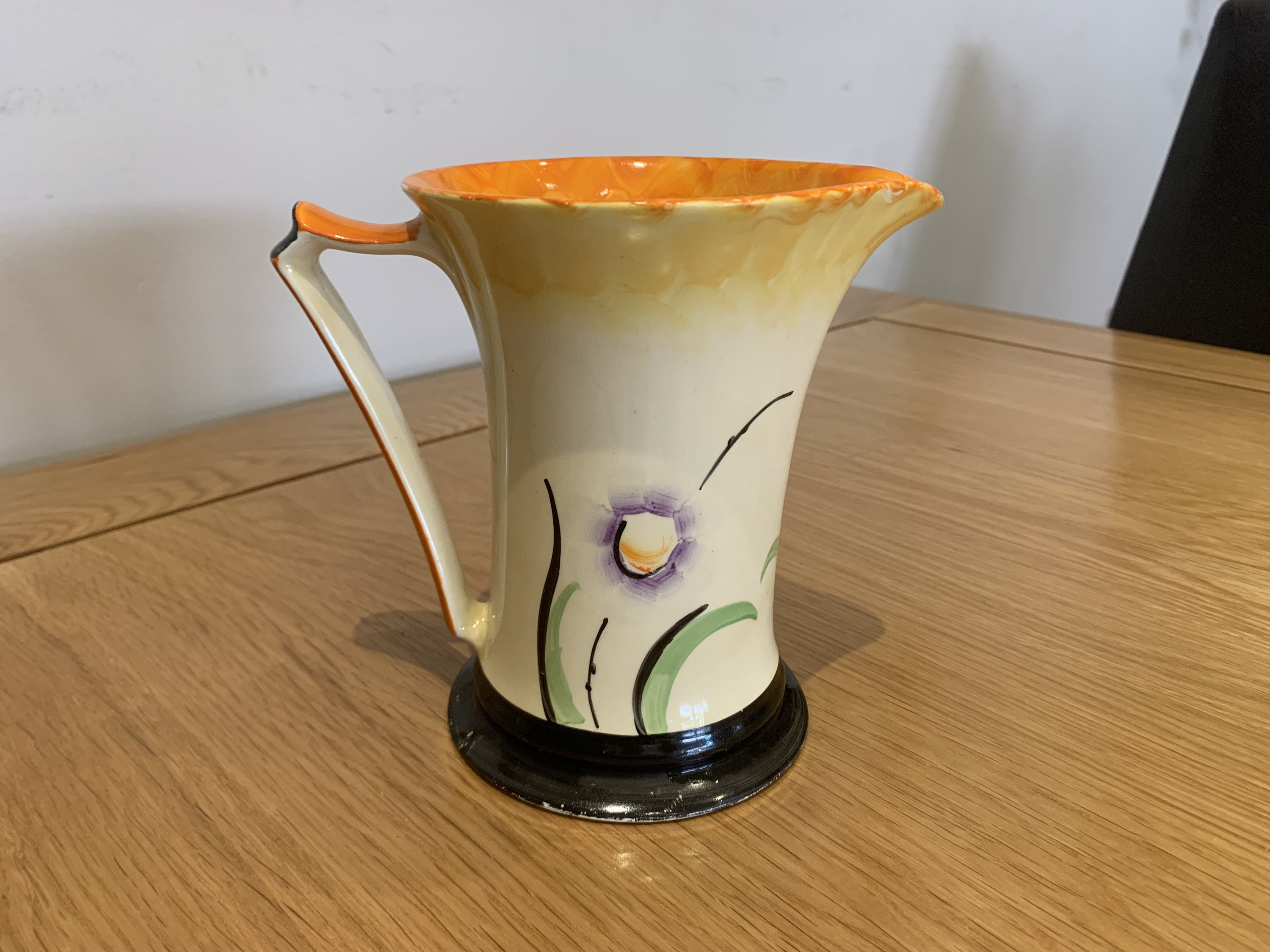 Myott & Sons Jug - Art Deco, Hand Painted Abstract Flowers - Etsy