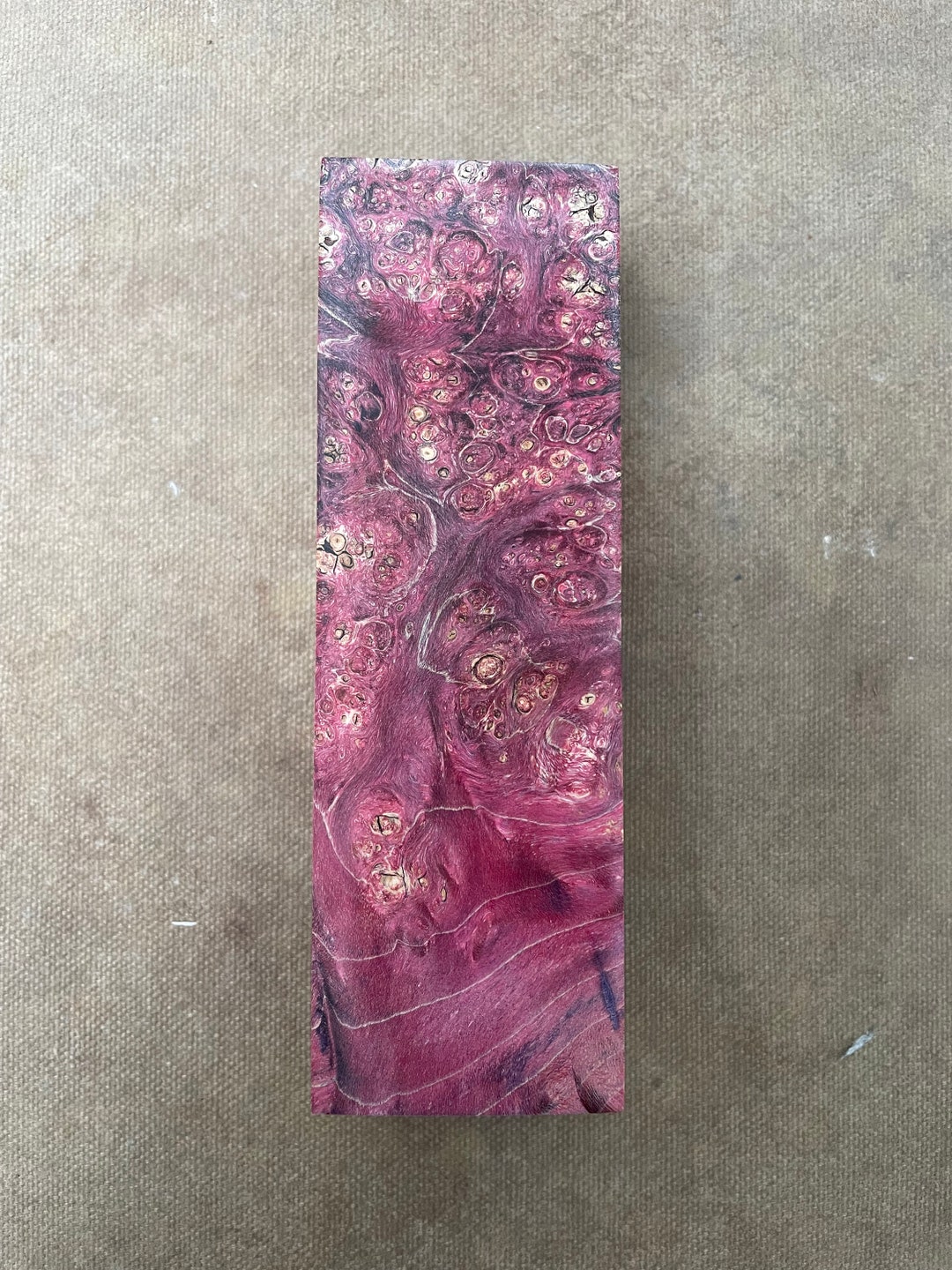 Stabilised Maple Burr Burl Spalted Red Dye Blank Cactus Juice Resin ...