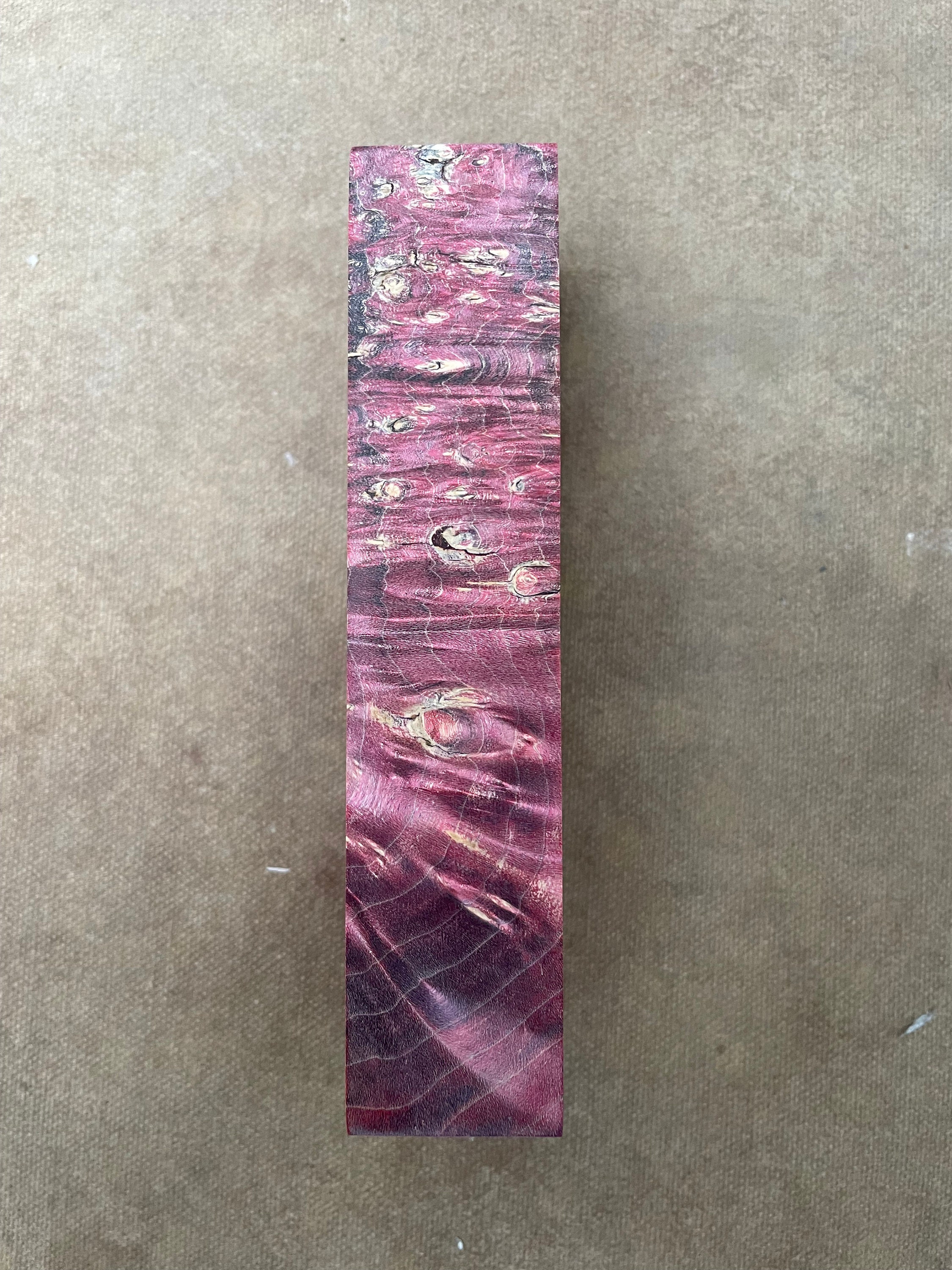 Stabilised Maple Burr Burl Spalted Red Dye Blank Cactus Juice Resin ...