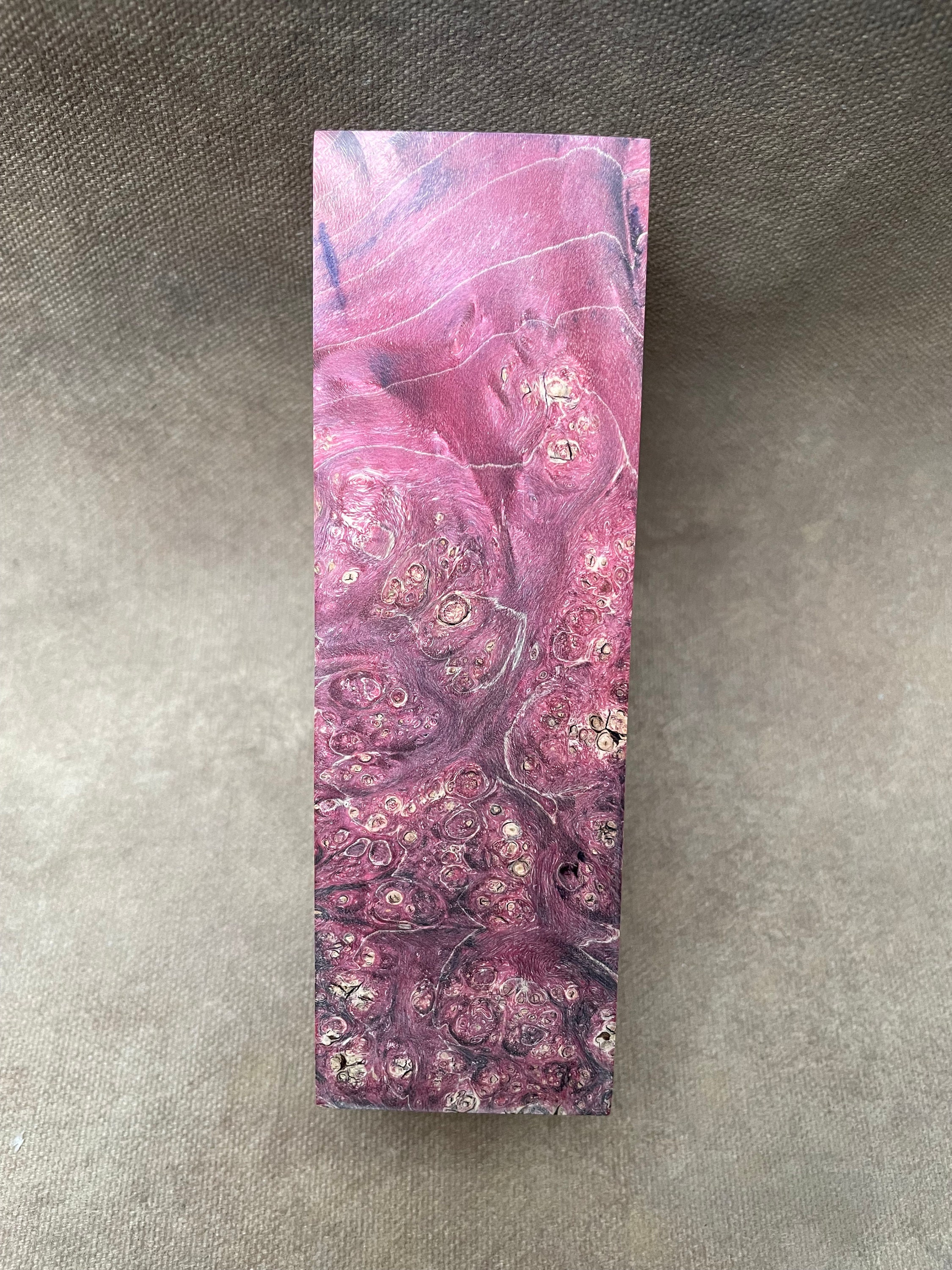 Stabilised Maple Burr Burl Spalted Red Dye Blank Cactus Juice Resin ...