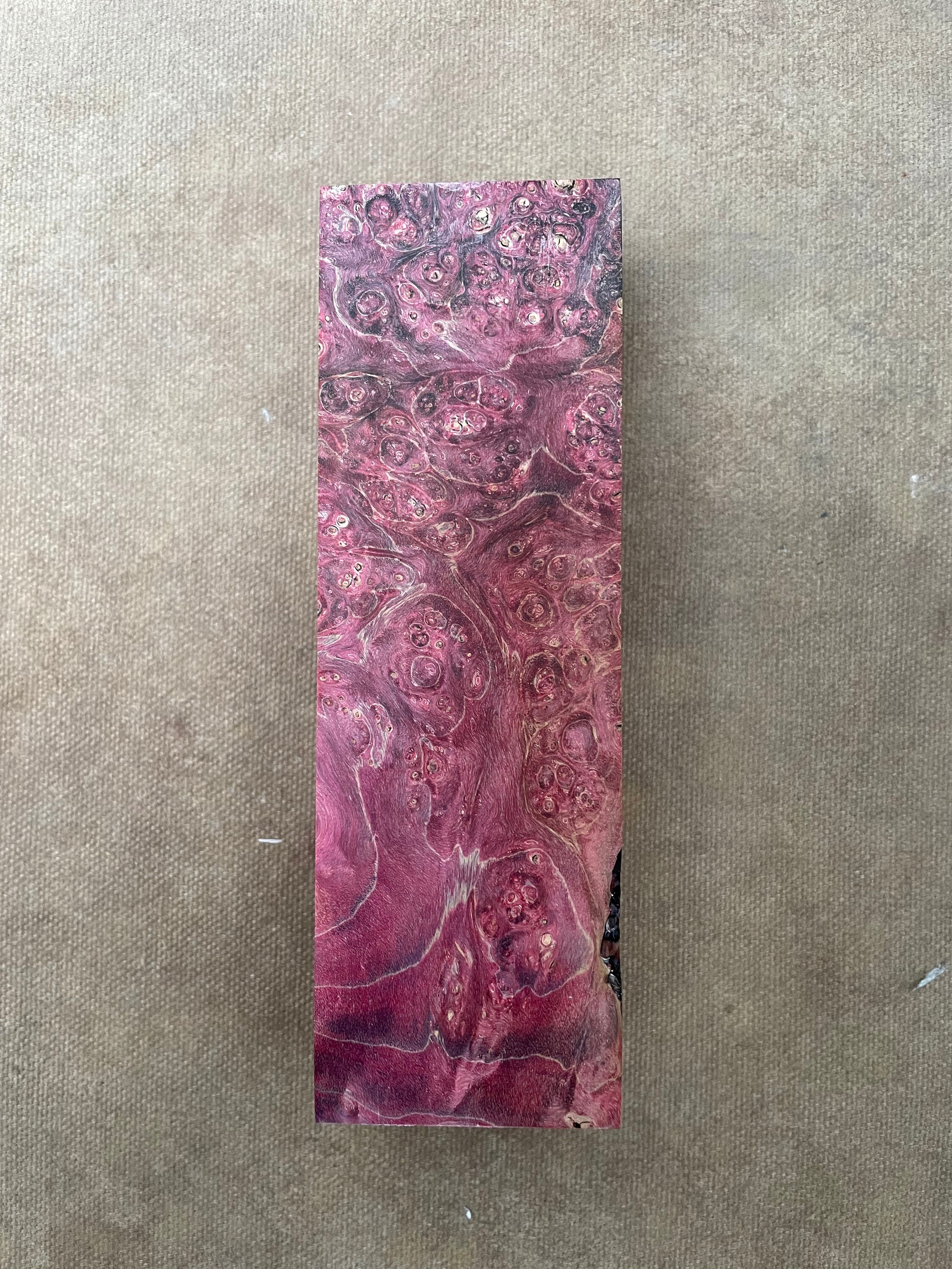 Stabilised Maple Burr Burl Spalted Red Dye Blank Cactus Juice Resin ...