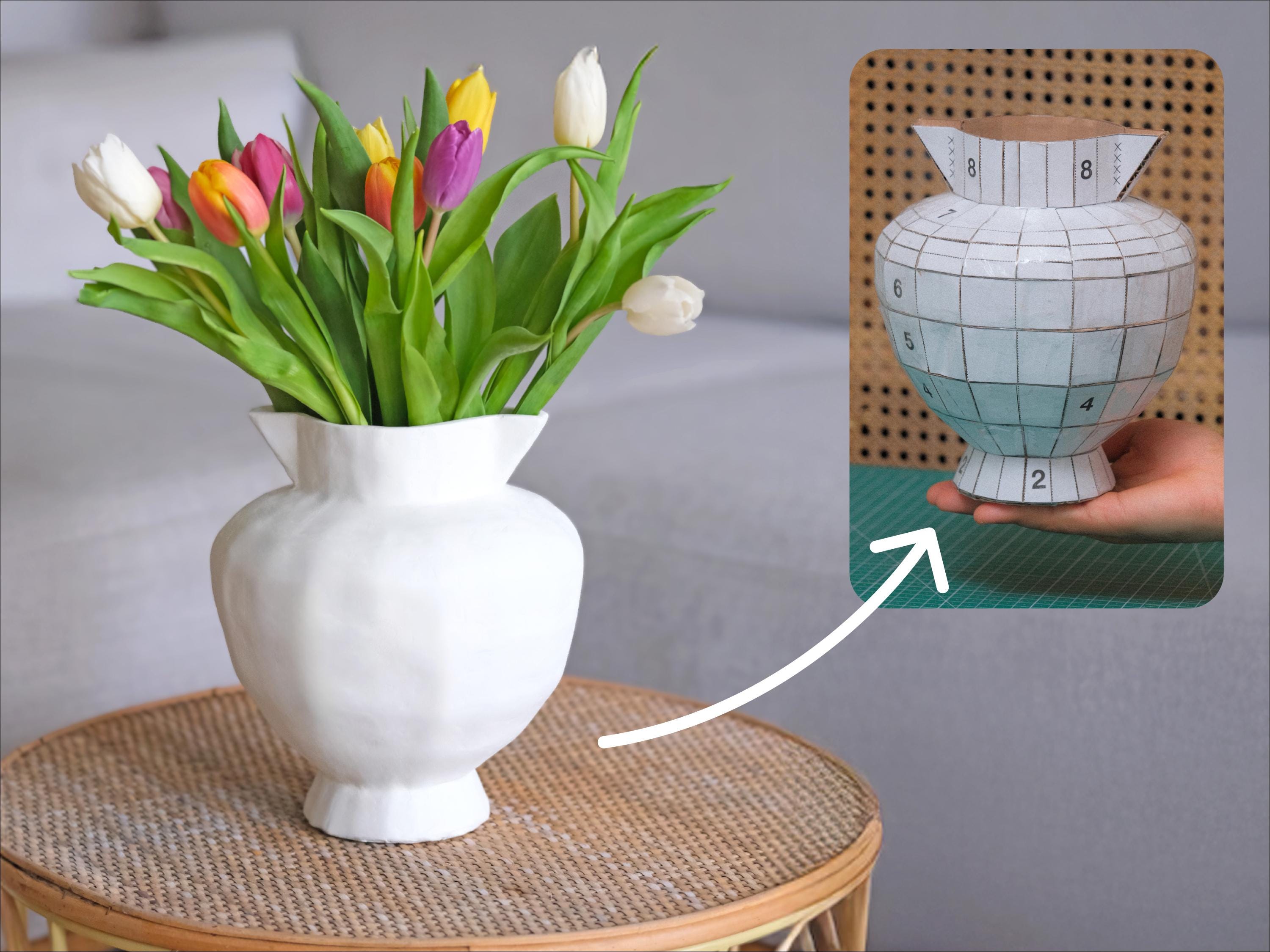 DIY Paper Mâché Amphora Vase Template | Printable Craft Pattern for ...
