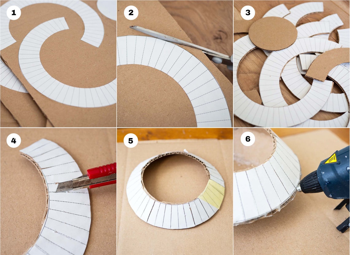 Cardboard & Paper Mâché Template PDF, Downloadable Paper Vase Template ...