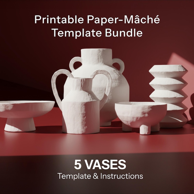 Pdf Template Paper Mache - Etsy