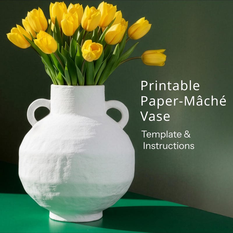 Cardboard Vase Template - Etsy UK