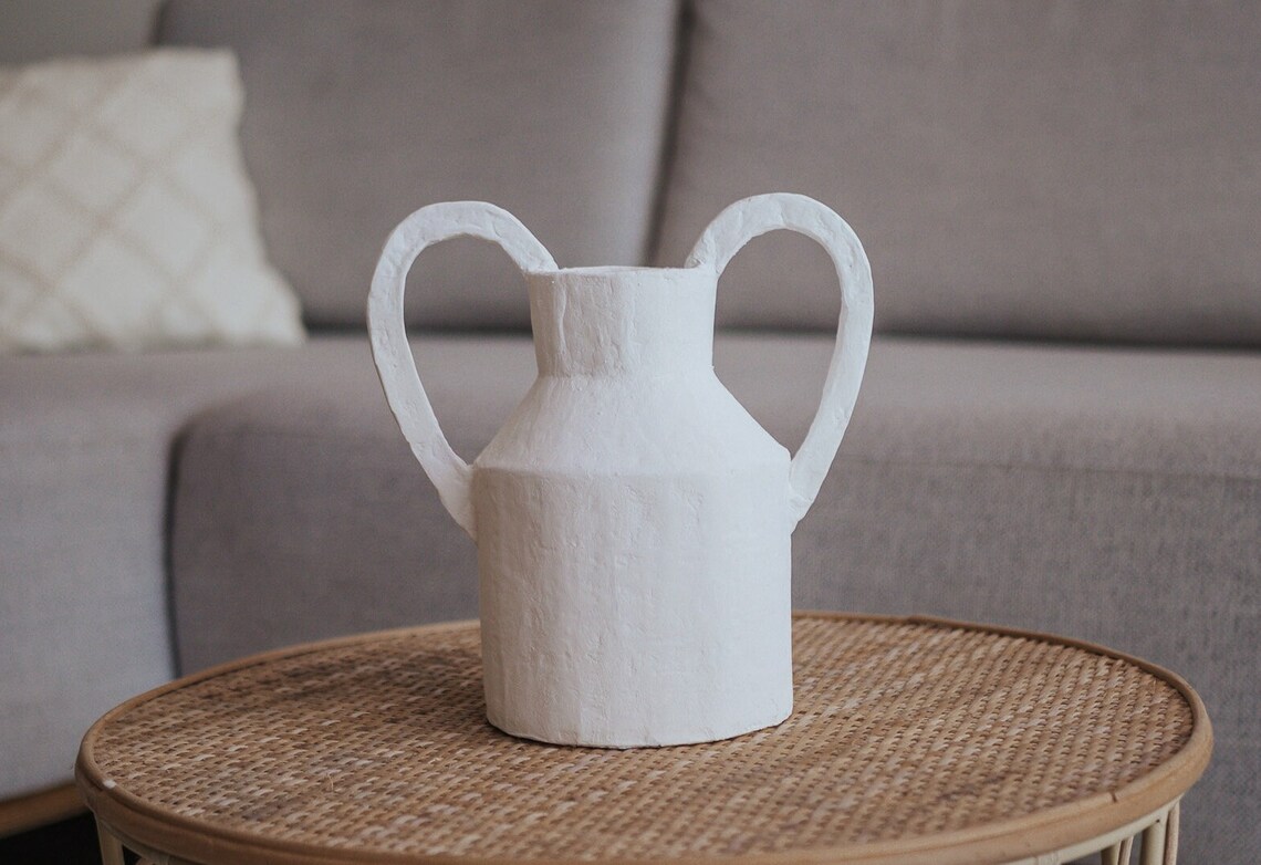 Cardboard & Paper Mâché Template PDF, Downloadable Paper Vase Template ...