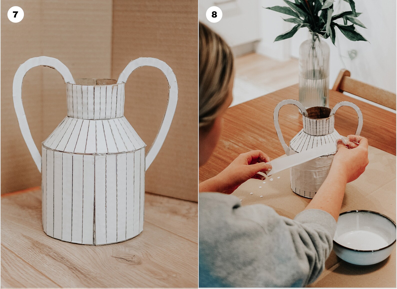 Cardboard & Paper Mâché Template PDF, Downloadable Paper Vase Template ...