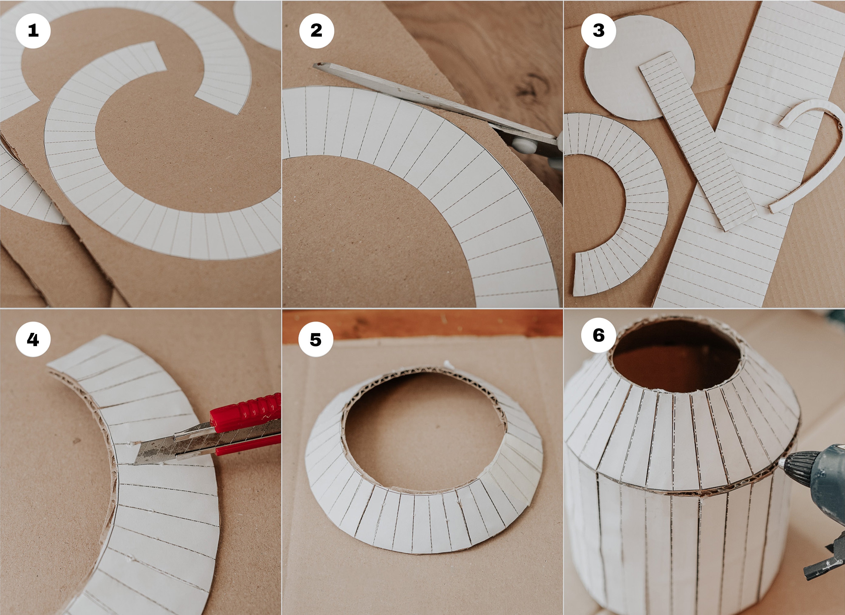Cardboard & Paper Mâché Template PDF, Downloadable Paper Vase Template ...
