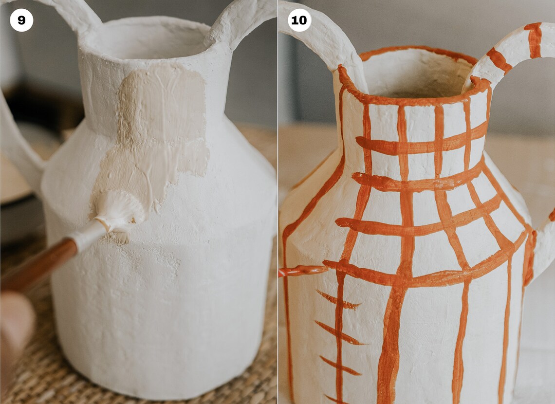 Cardboard & Paper Mâché Template PDF, Downloadable Paper Vase Template ...