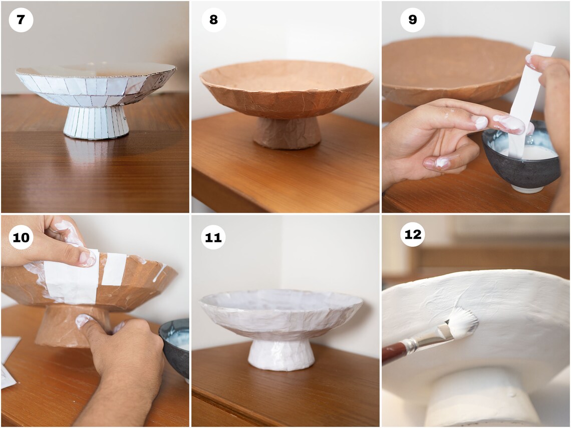 Bowl Template, Cardboard & Paper Mâché Template PDF, Downloadable Paper ...