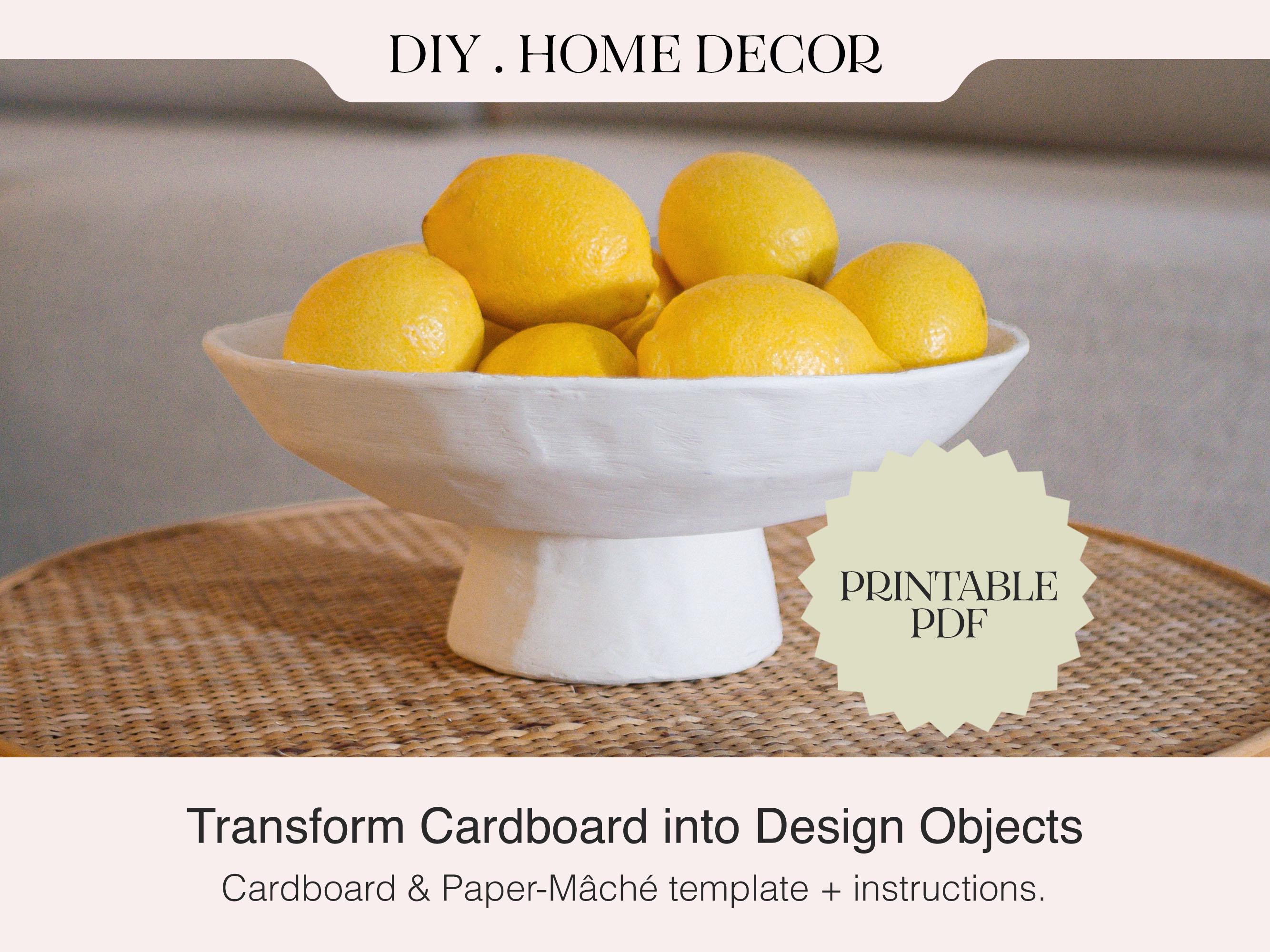 Bowl Template, Cardboard & Paper Mâché Template PDF, Downloadable Paper ...