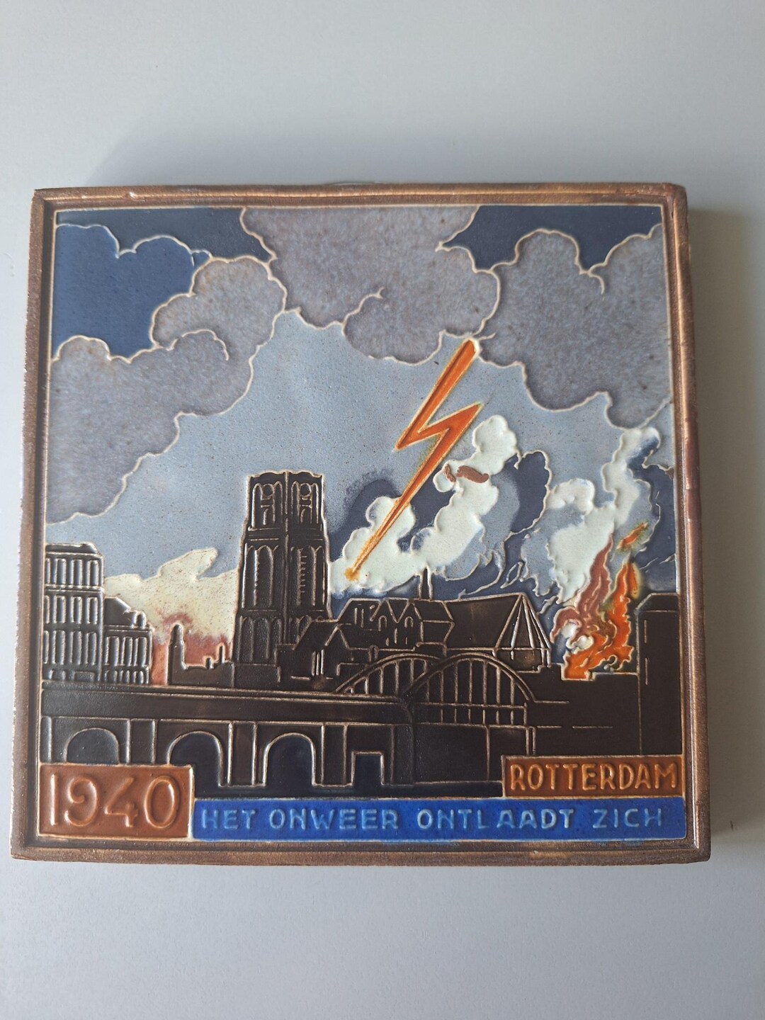 Cloisonne War Tile Westraven: 1940, the Storm is Discharging Above ...