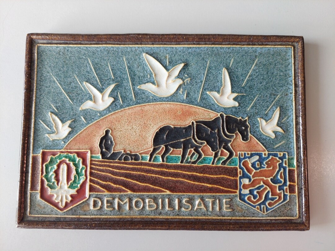 Cloisonne Tile Porceleyne Fles: Demobilization KNIL From the Dutch East ...