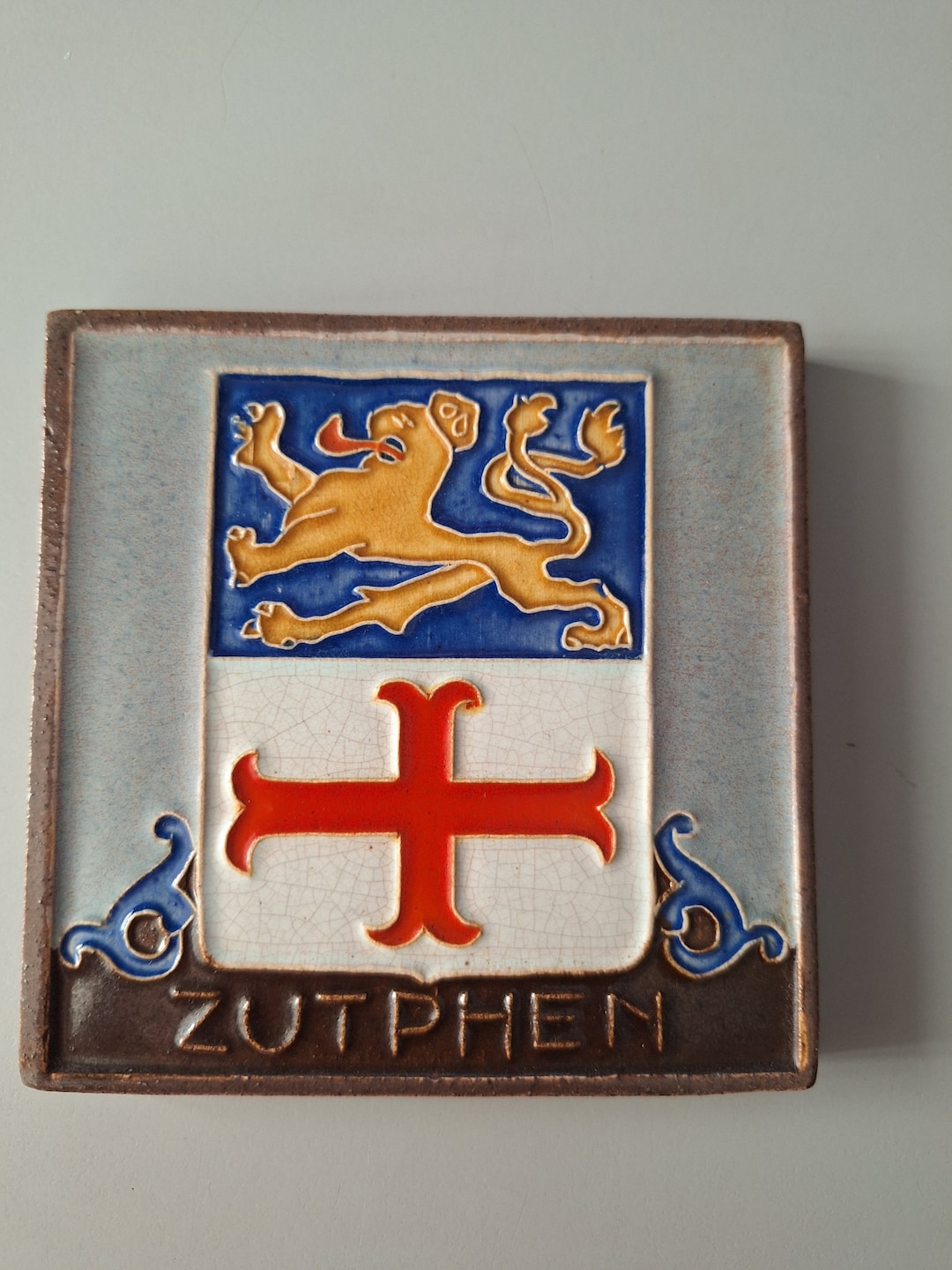 Cloisonne coat of Arms Tile Westraven Van Zutphen - Etsy