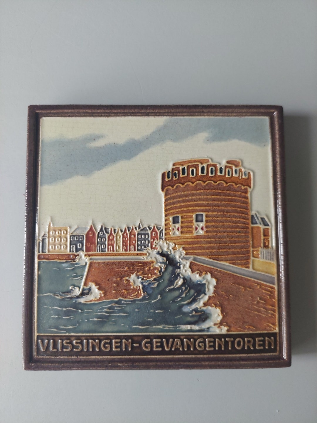 Cloisonne Tile Westraven: the Prison Tower in Vlissingen - Etsy