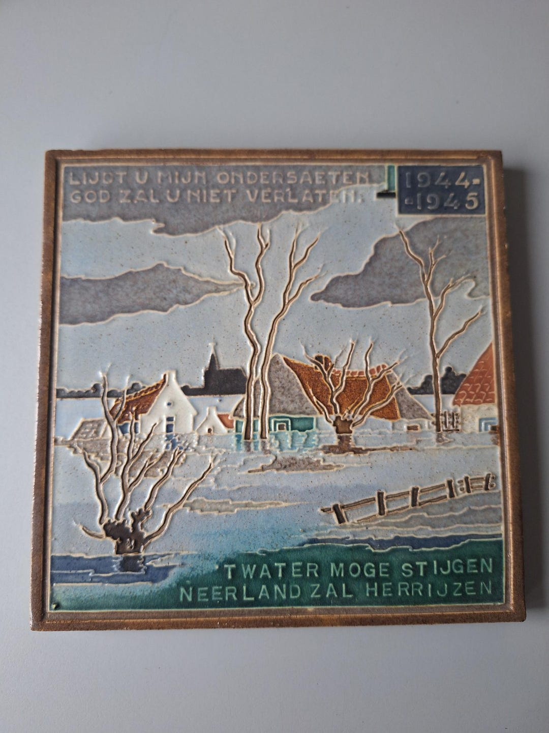 Cloisonne War Tile Westraven: Inundation of the Netherlands 1944-1945 ...
