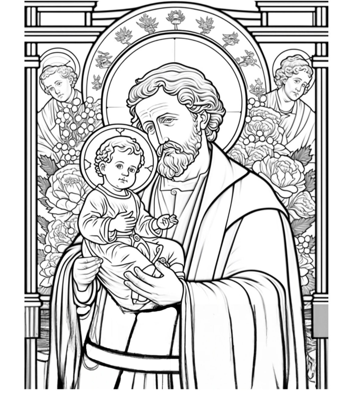 Saint Coloring Pages - Etsy