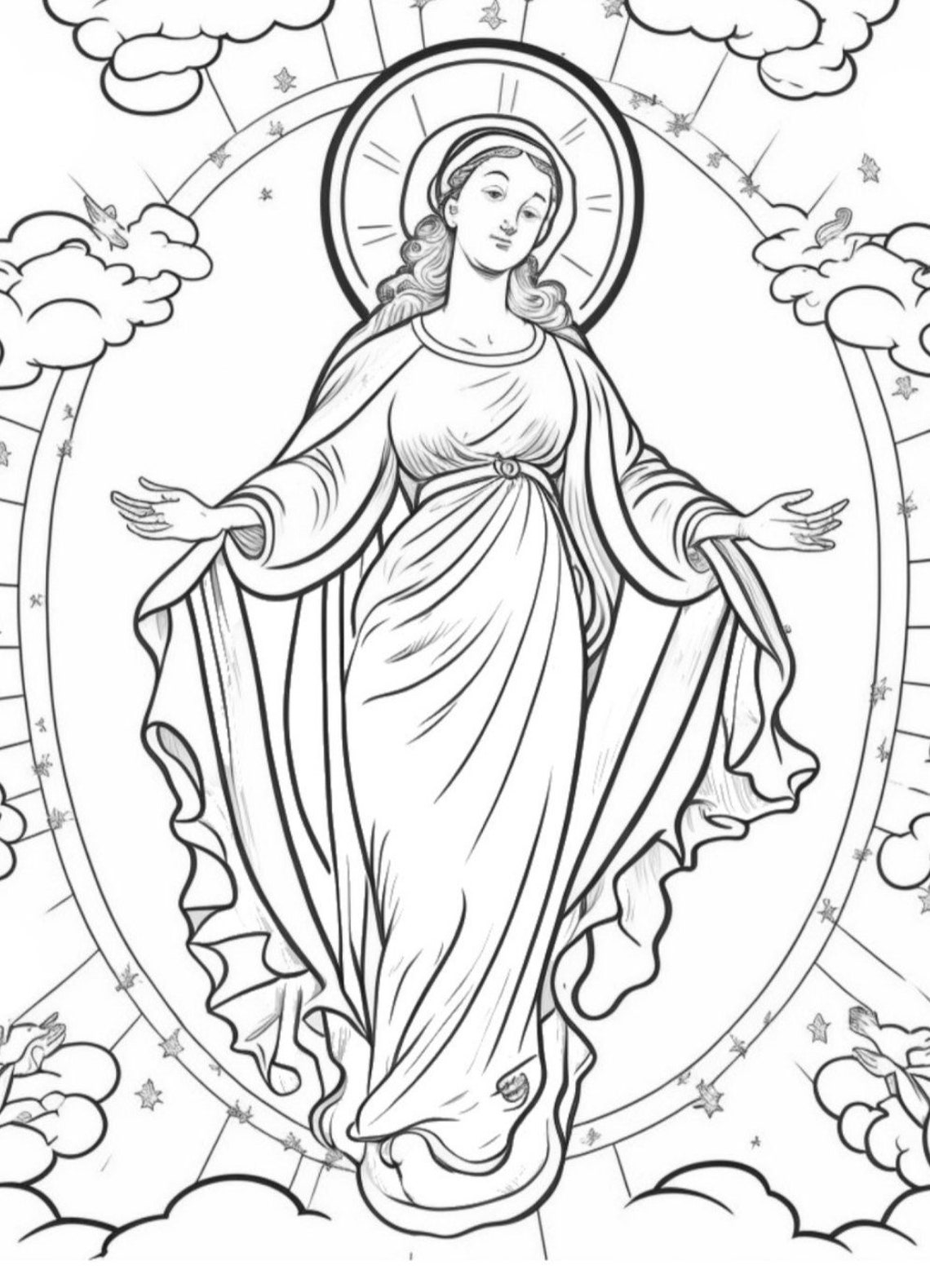Saint Coloring Pages - Etsy