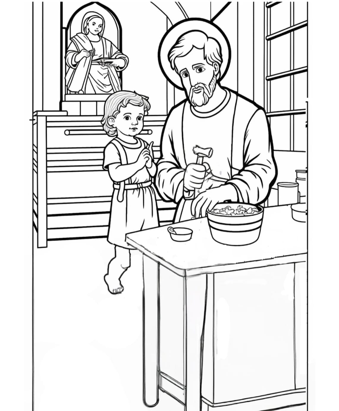 Saint Coloring Pages - Etsy