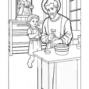 Saint Coloring Pages - Etsy