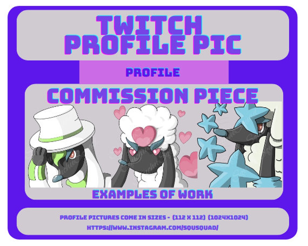 Commission Profile Pictures for Twitch/youtube/discord - Etsy
