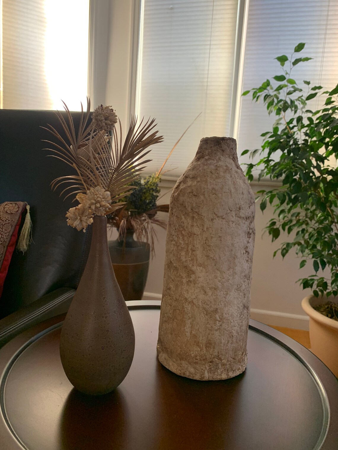 Rustic Paper Mache Vase, Antique Vessel 12 Restoration Hardware ...