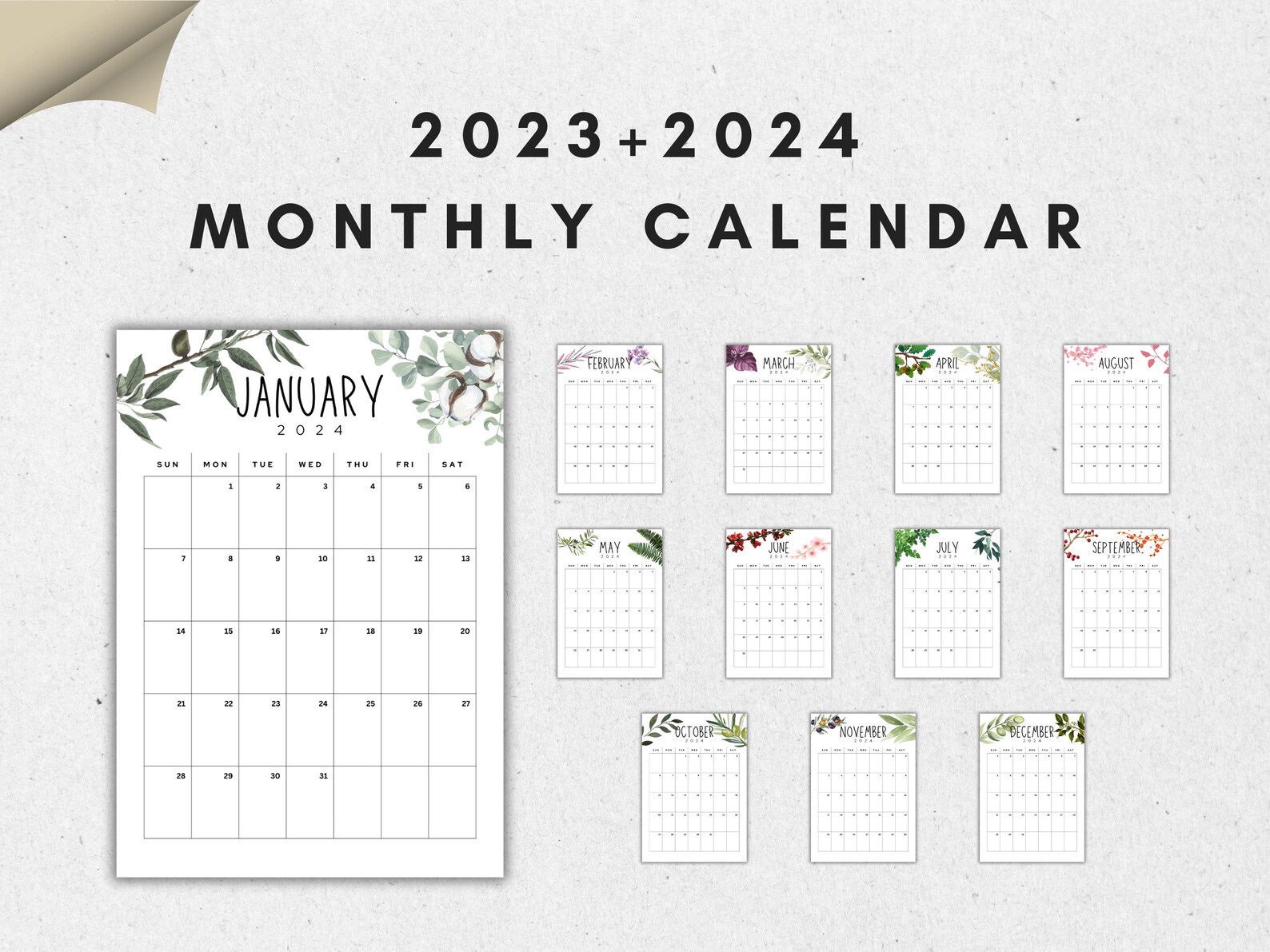 Printable Calendar 2023 & Calendar 2024, Perpetual Calendar 2023 ...
