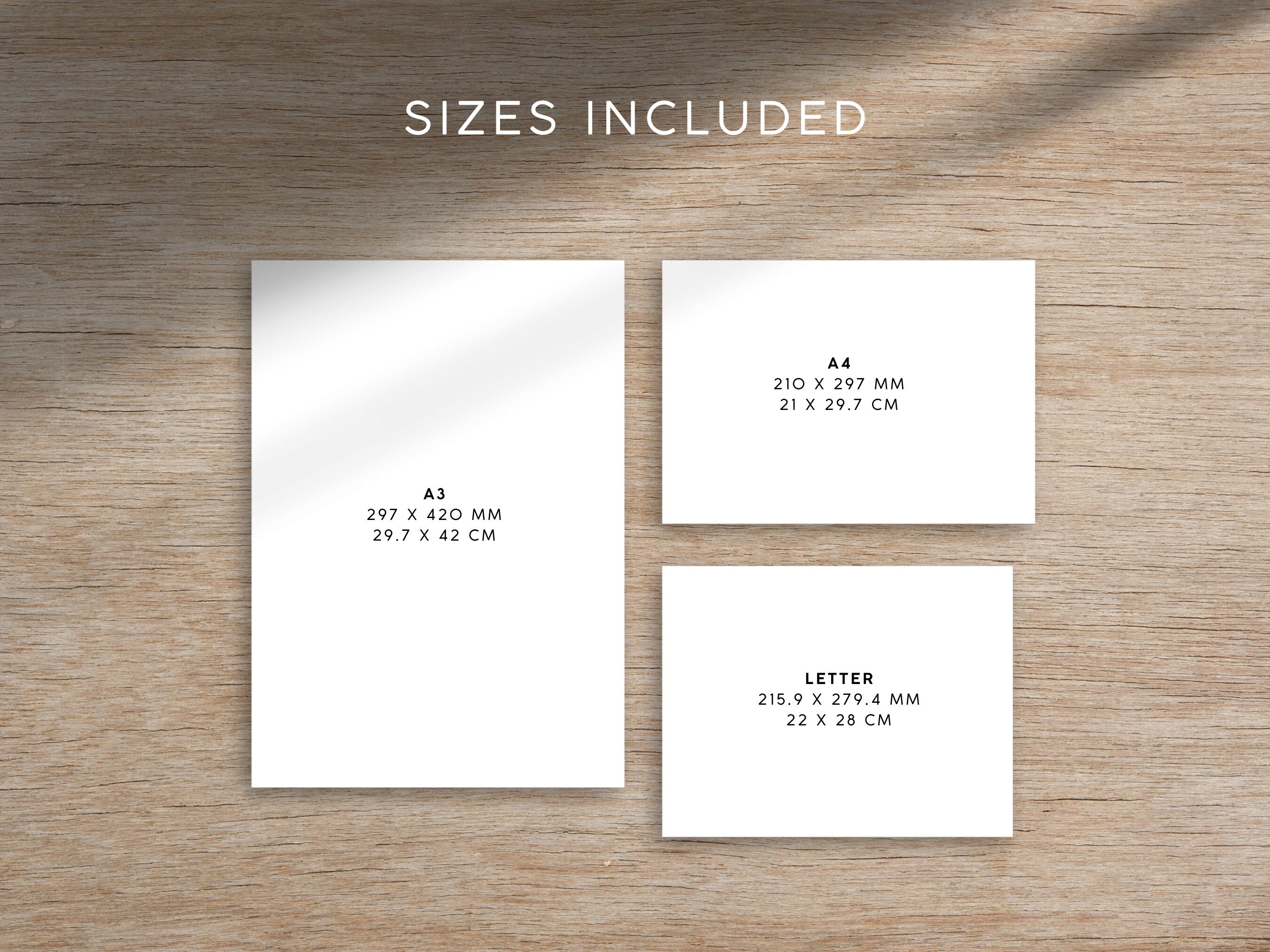 2023 Minimalist Printable Calendar | Editable PDF Desk Calendar | Large ...