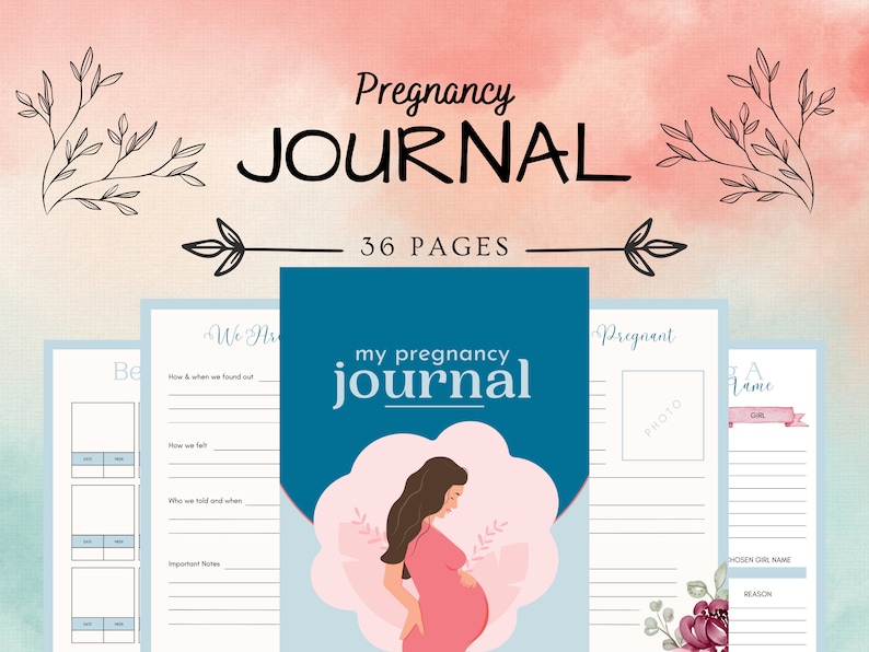 Printable Pregnancy Journal | Pregnancy Planner Printable | Pregnancy ...