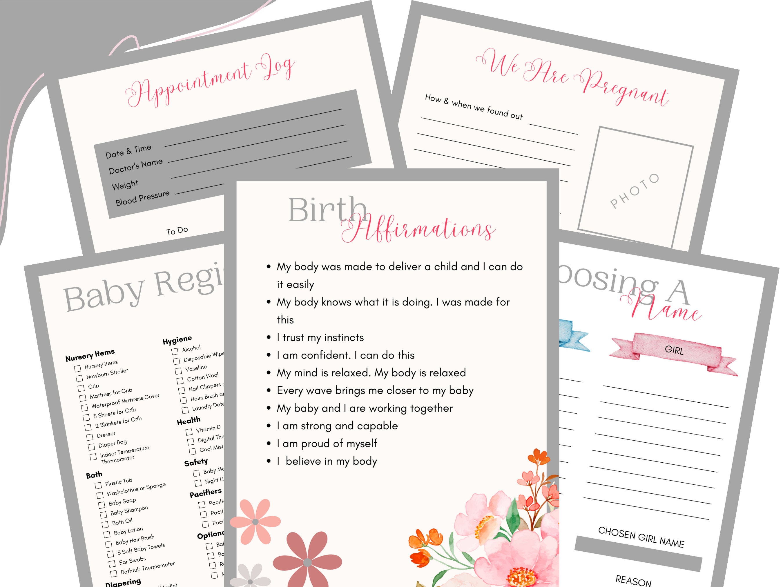 Pregnancy Journal Printable Printable Pregnancy Planner Pregnancy Gift ...